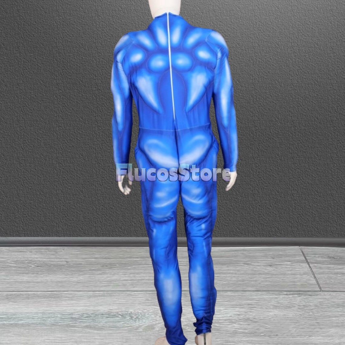 Mono de traje musculoso azul, disfraz de cosplay para hombres, mono ...