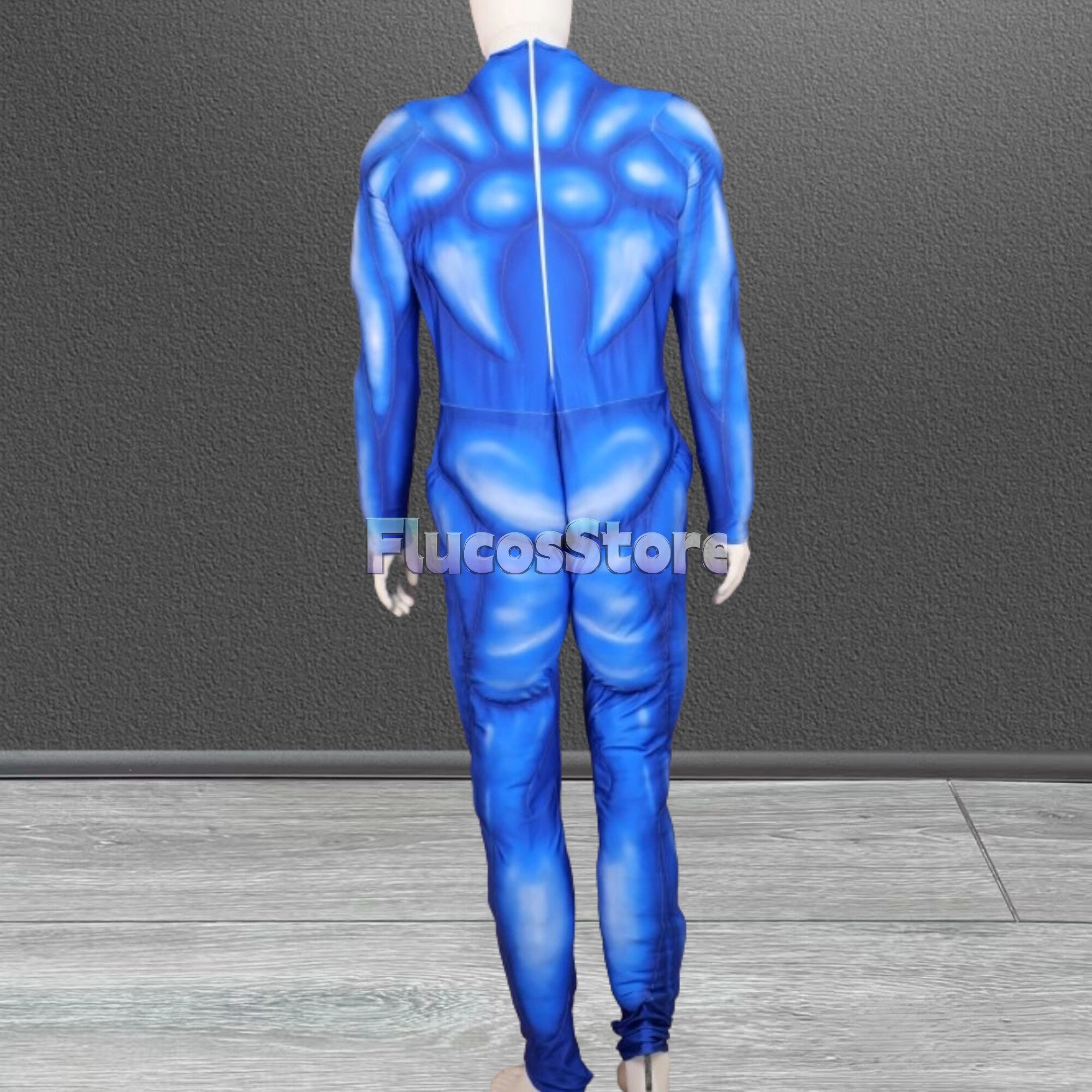 Blue Muscle Suit Jumpsuit: Men's Cosplay Costume Bodysuit - Etsy