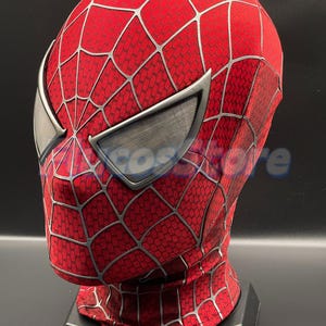 Red Tobey Maguire Spider-man Mask - Silkscreen 3D Printed Faceshell - Etsy