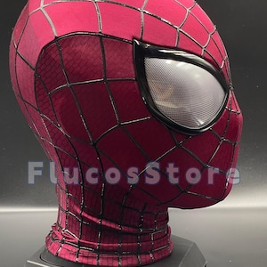 Andrew Garfield Spider-man Mask: Silkscreen Cosplay, Handmade Head ...