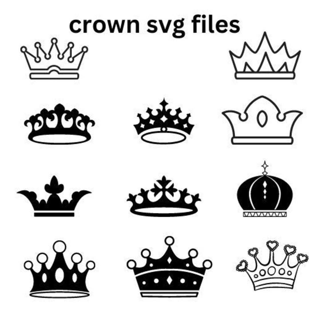 Crown Svg Bundle Crown Svg Crown Clipart Crown Silhouette - Etsy Finland