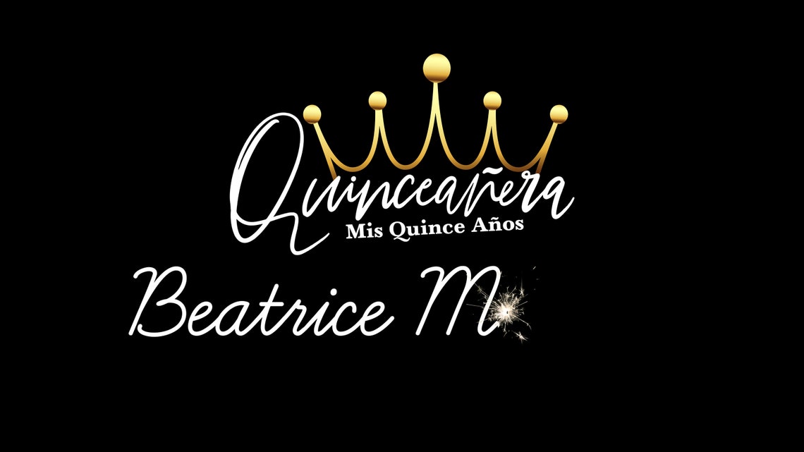 Quinceañera Mis Quince Años, Name Title Monogram for Wall Projection - Etsy