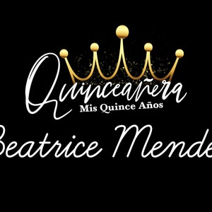Quinceañera Mis Quince Años, Name Title Monogram for Wall Projection - Etsy