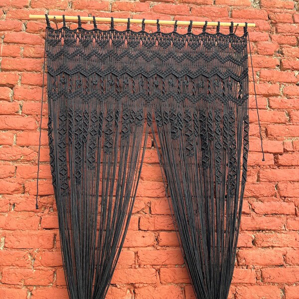 Macrame Curtain - Etsy