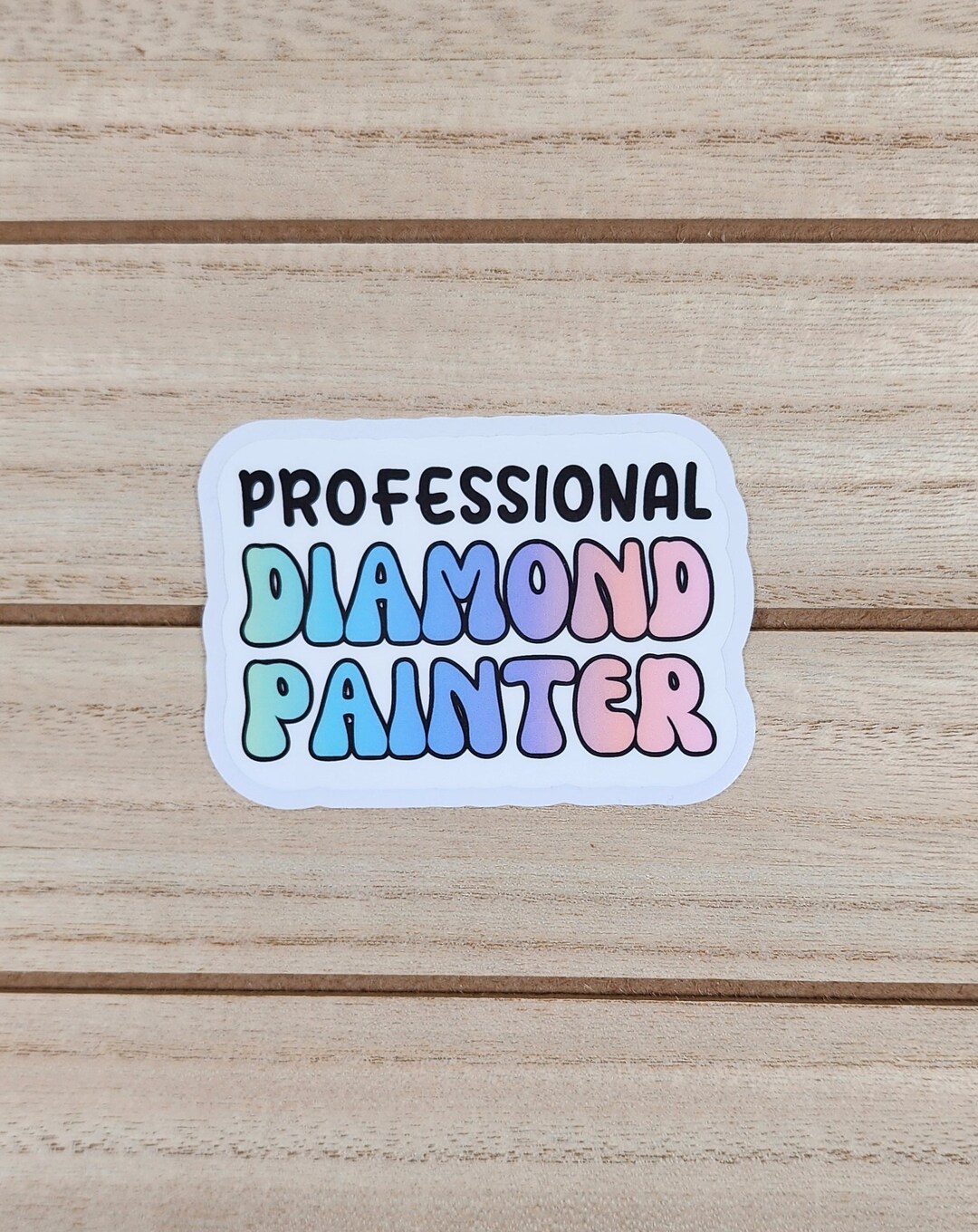 Sticker "professional Diamond Painter" | Laminated Vinyl Diamond ...
