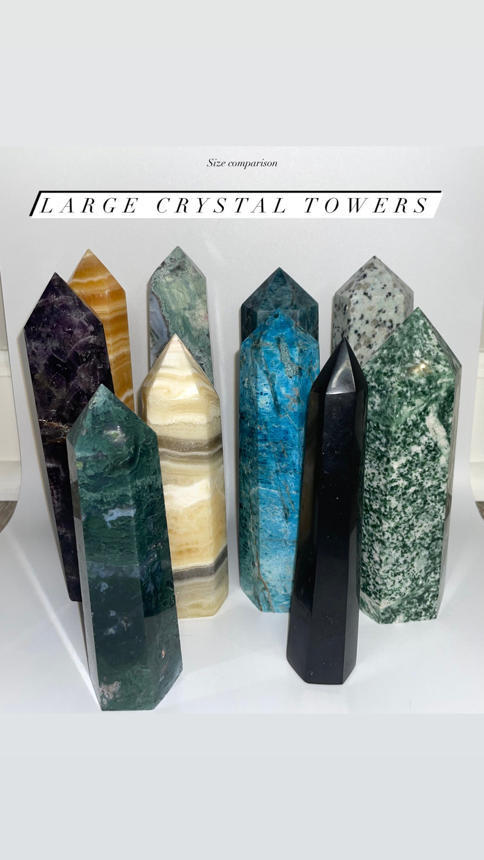 Large Crystal Towers | Many Materials Available | High Quality ...