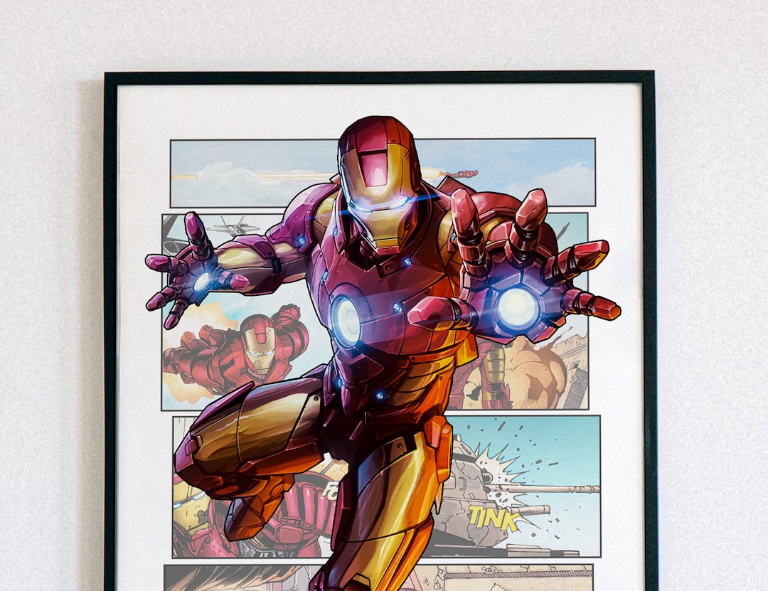 IRON MAN Iron Man Digital Poster Marvel Comic Superhero Poster Instant ...