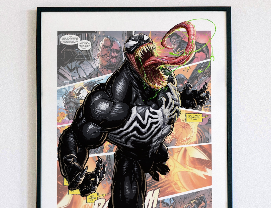 VENOM Print - Tom Hardy Venom Poster - Marvel Superhero Print - Instant ...