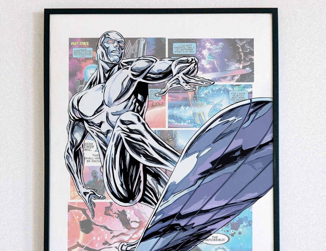 SILVER SURFER Poster - Silver Surfer Print - Marvel Superhero Print ...