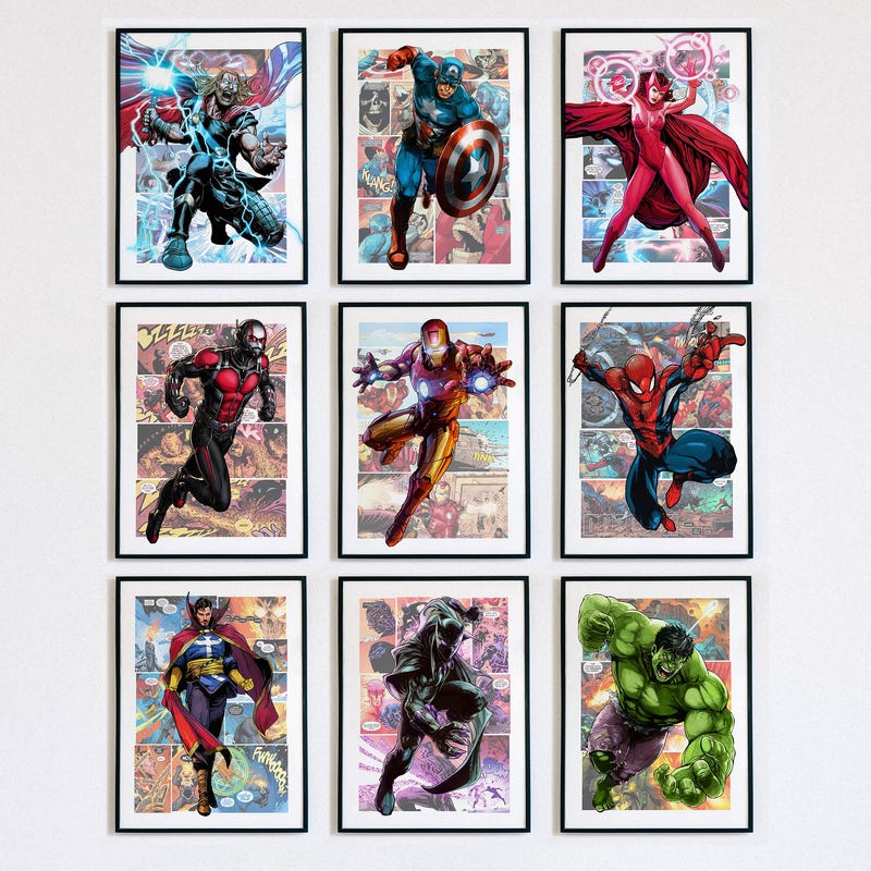 Superhero Poster - Etsy