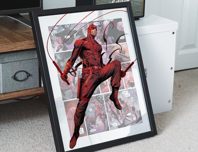 Daredevil Superhero Poster: Printable Comic Art (digital Download) - Etsy