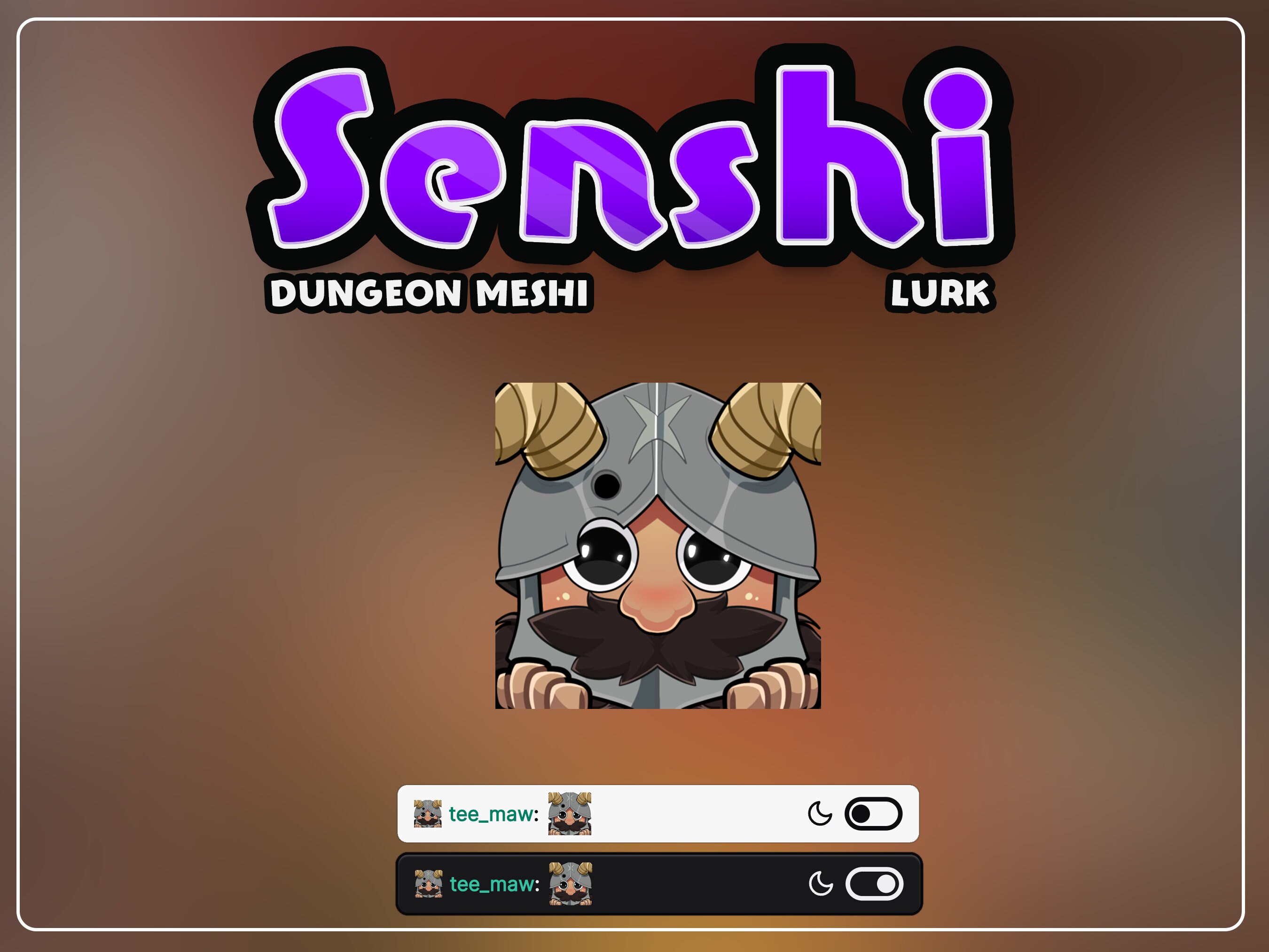 Animated Emote Senshi Lurk Dungeon Meshi Delicious Dungeon for Twitch ...
