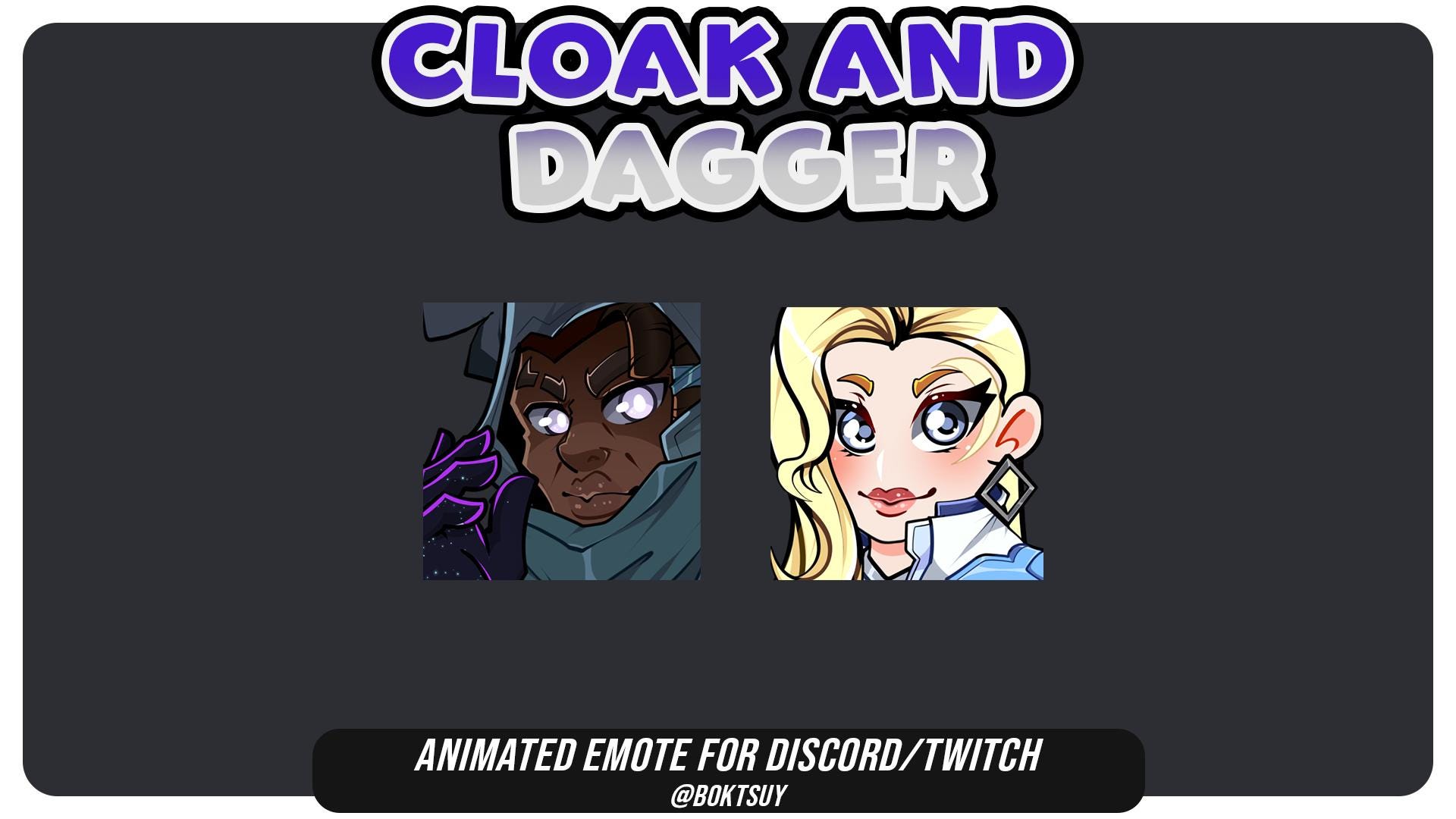 Animated Emote CLOAK AND DAGGER Transform / Twitch / Streamer / Youtube ...