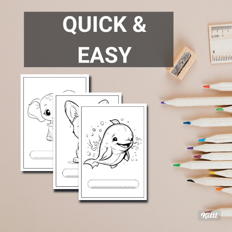Printable Animal Coloring Book for Kids - Etsy