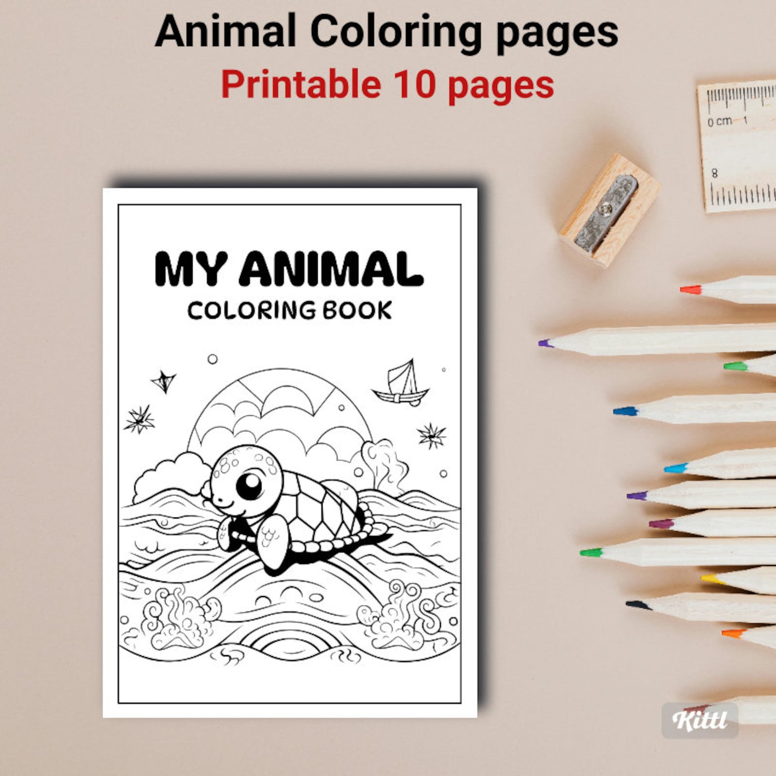 Printable Animal Coloring Book for Kids - Etsy