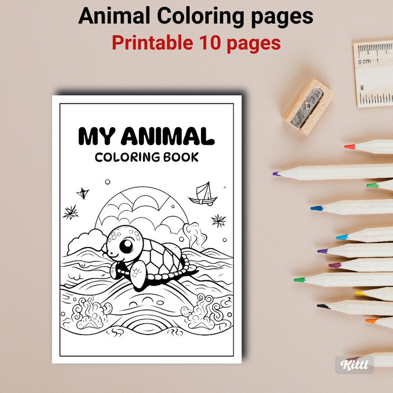 Printable Animal Coloring Book for Kids - Etsy