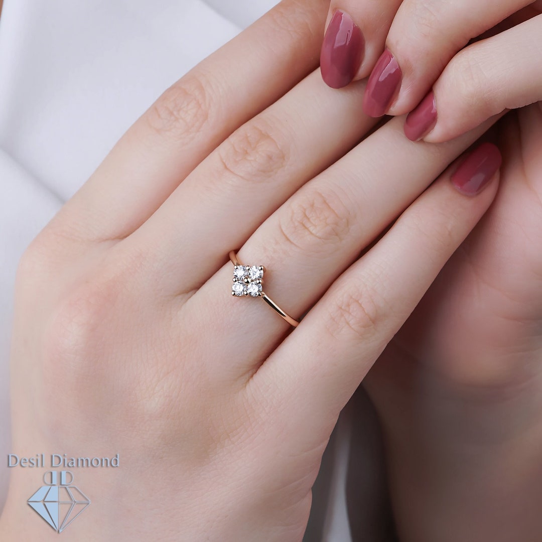 Four Diamond Harmony Ring - Etsy