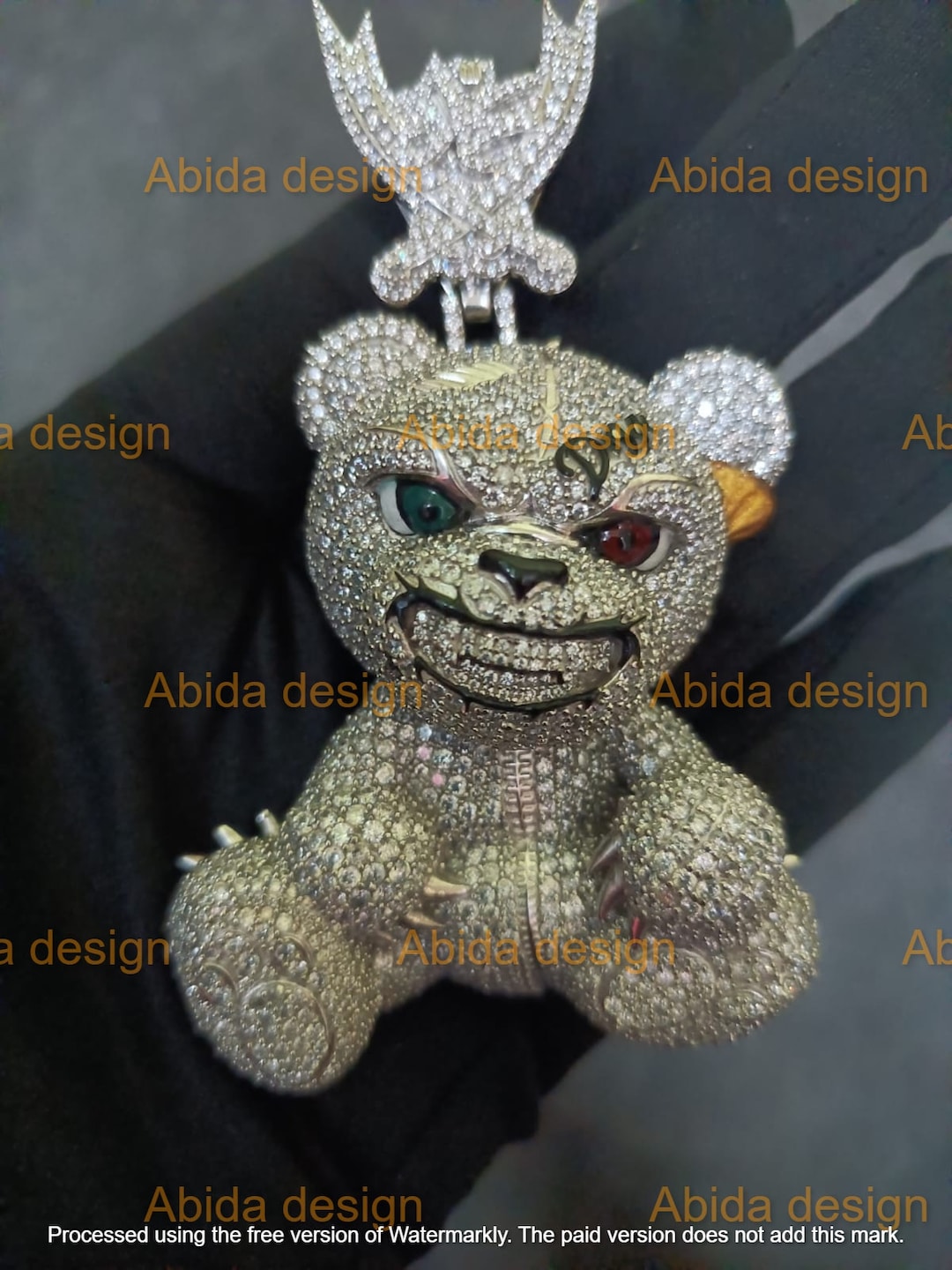 4.75 Ct Moissanite Cartoon Pendant Iced Out Moissanite Pendant Hip Hop ...