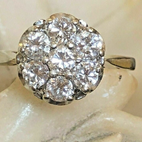 Diamond Flower Ring - Etsy
