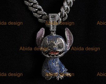 8.75 Ct Diamond Cartoon Pendant Iced Out Pendant Hip Hop Pendant Charm ...