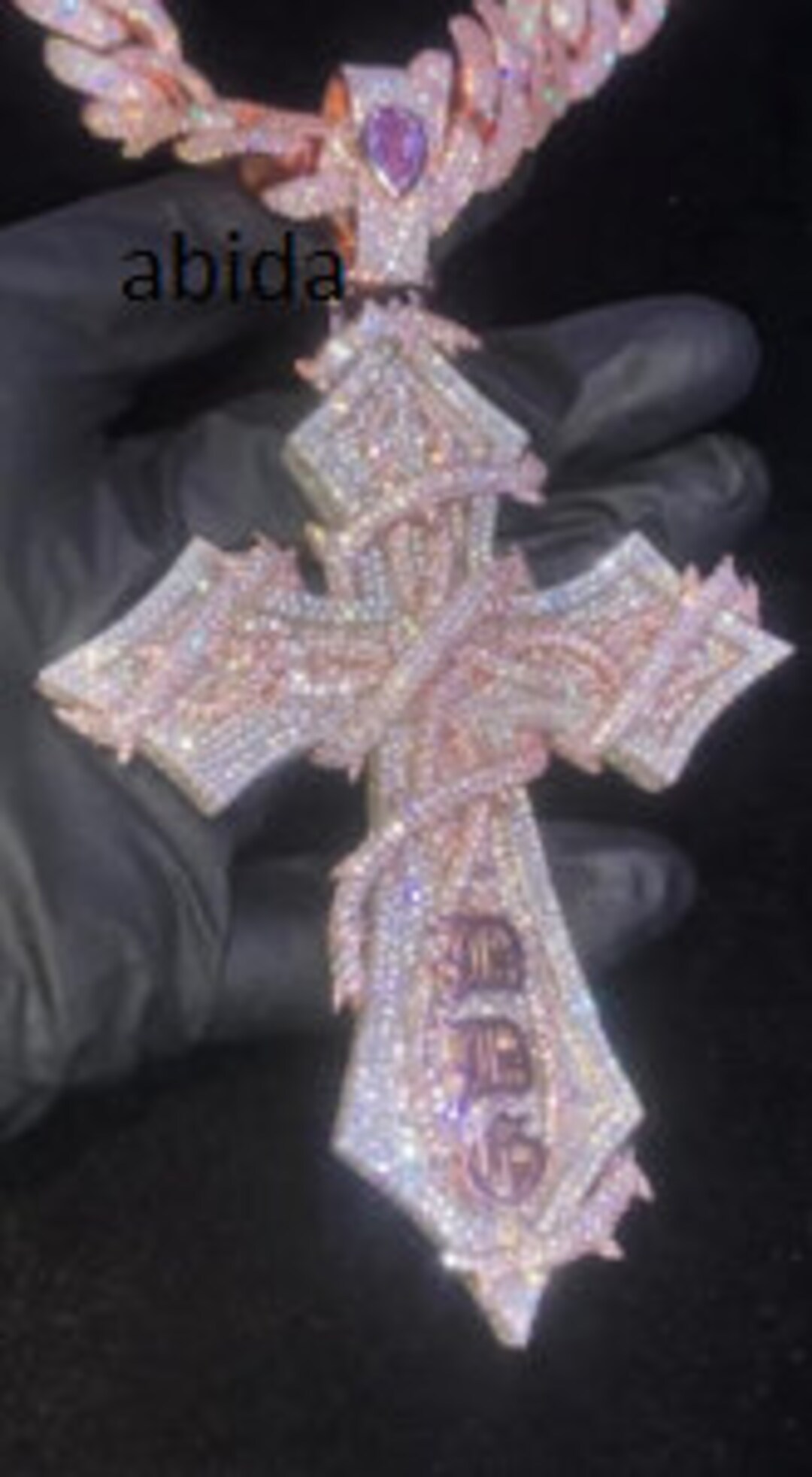 Iced Cross Pendant, Moissanite Jesus, Crucifix, Hip Hop Rapper Pendant ...