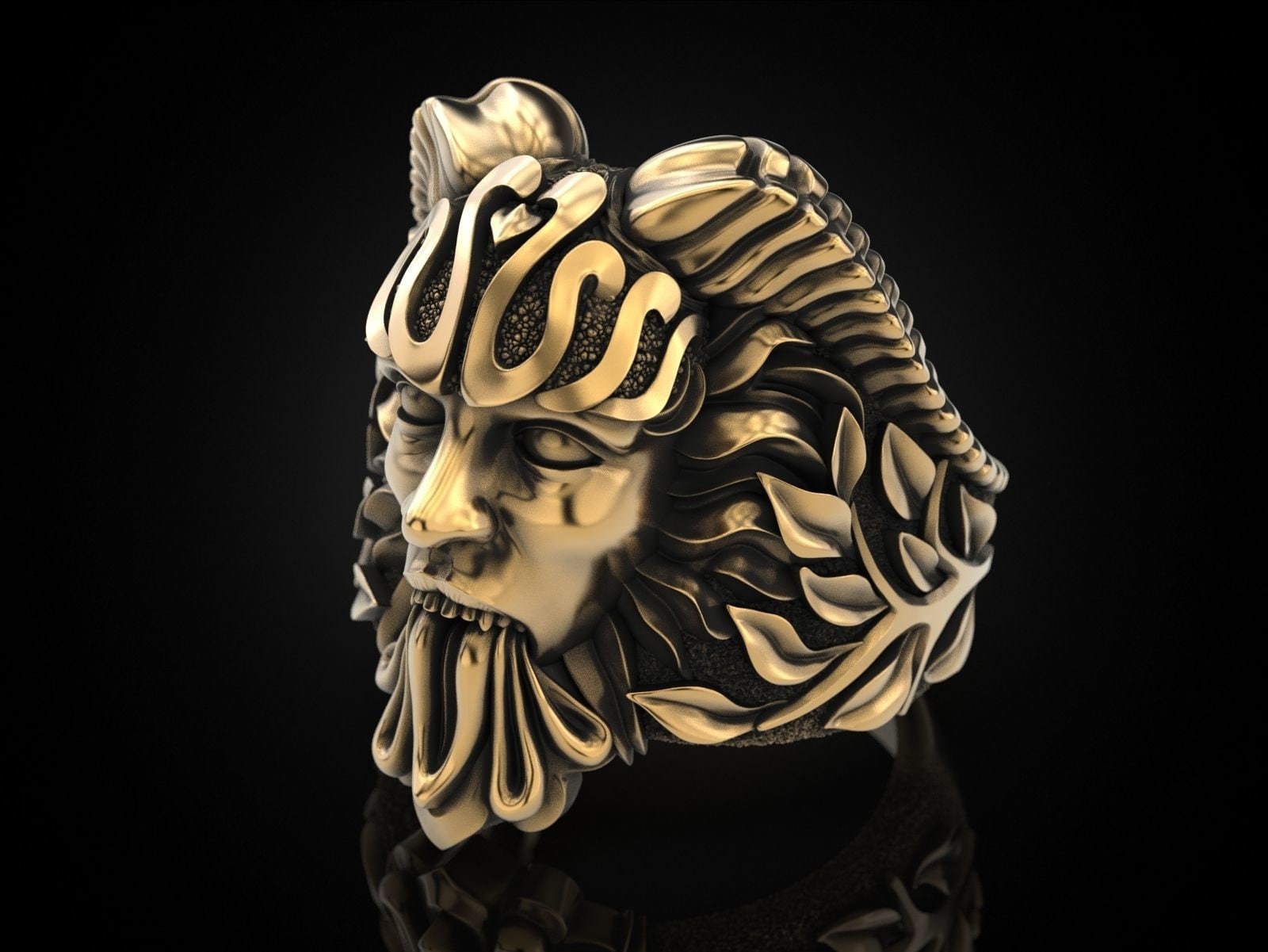 Goat Demon Ring 925 Silver Goat Demon Ring Men Demon Ring Aries Greek ...