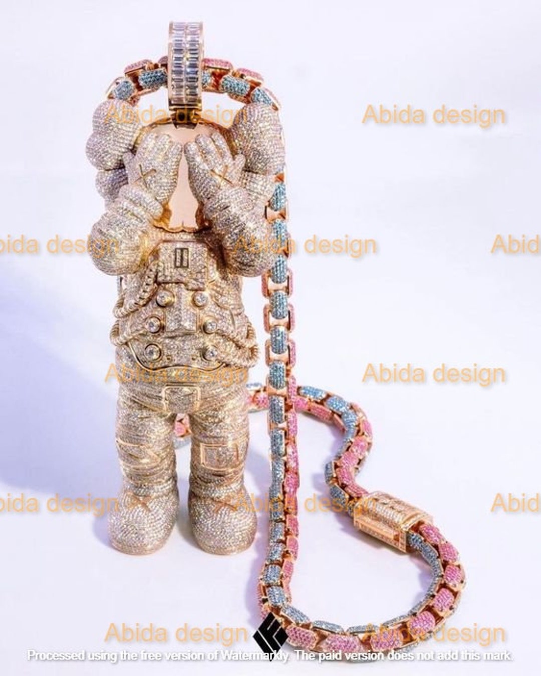 Custom Hand Made Diamond Cartoon Pendant Iced Out Pendant Hip Hop ...