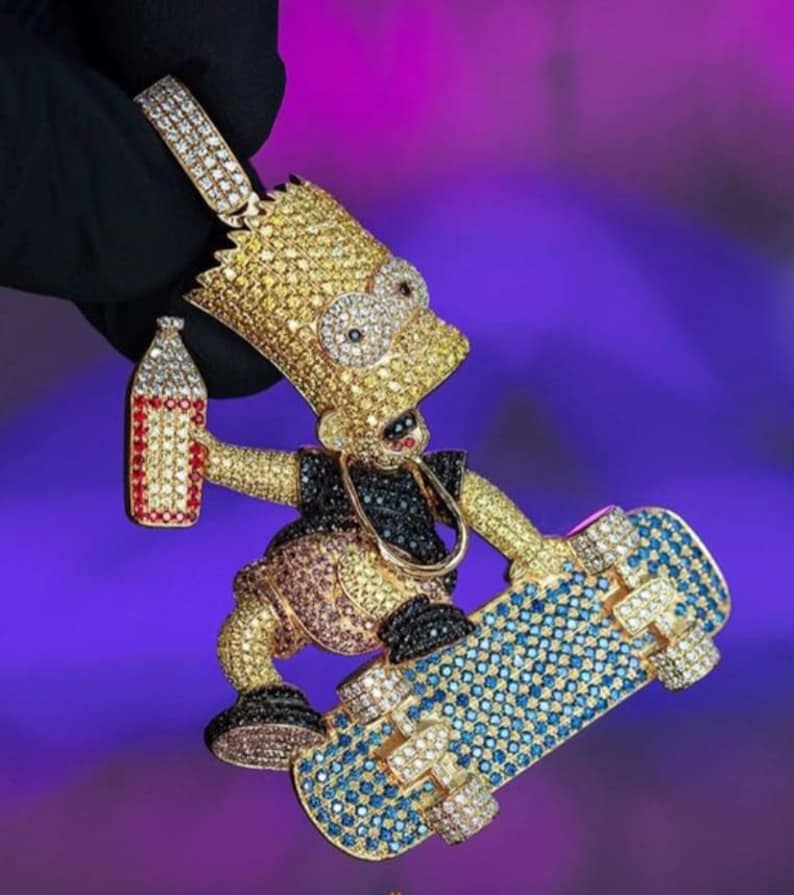 8.75 Ct Diamond Cartoon Pendant Iced Out Pendant Hip Hop - Etsy