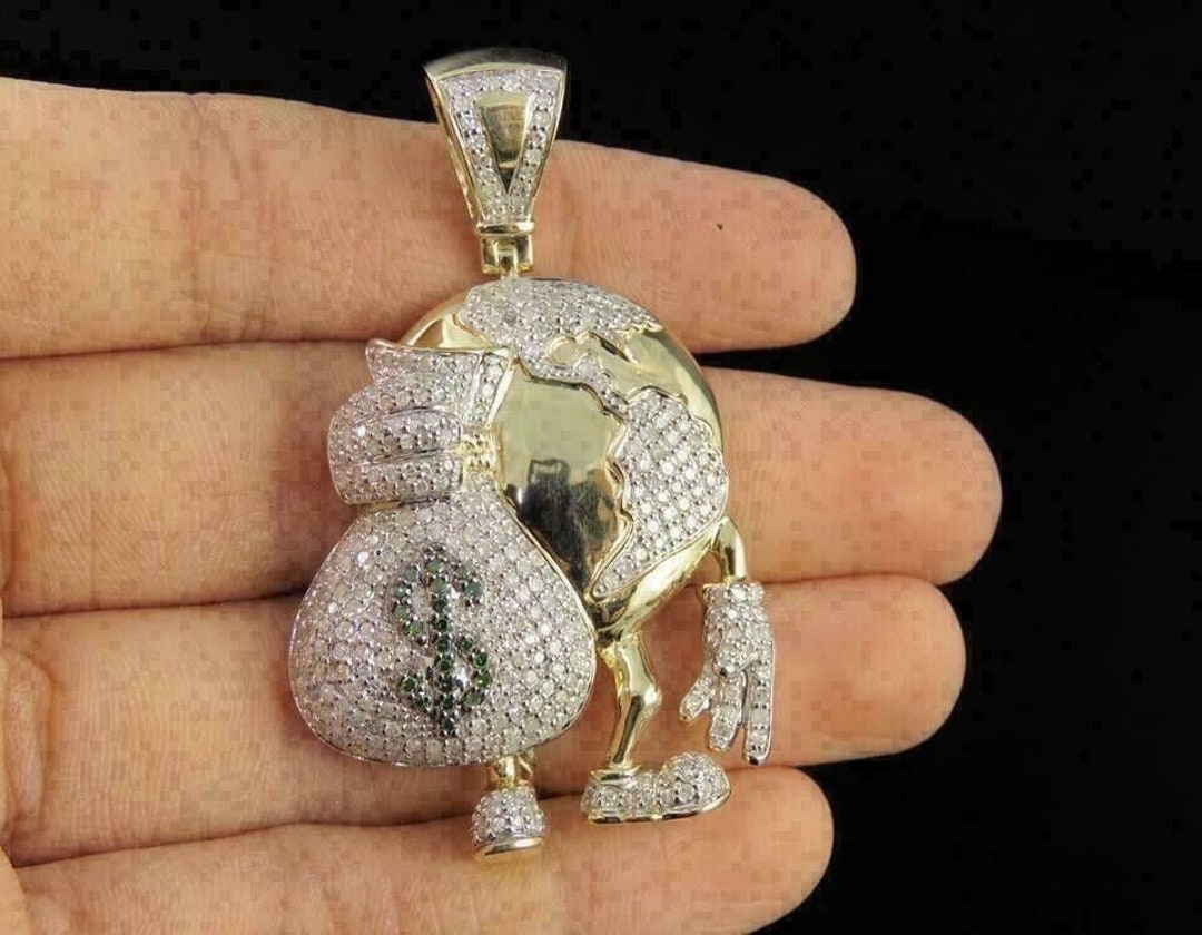 4.75 Ct Moissanite Cartoon Pendant Iced Out Moissanite Pendant Hip Hop ...