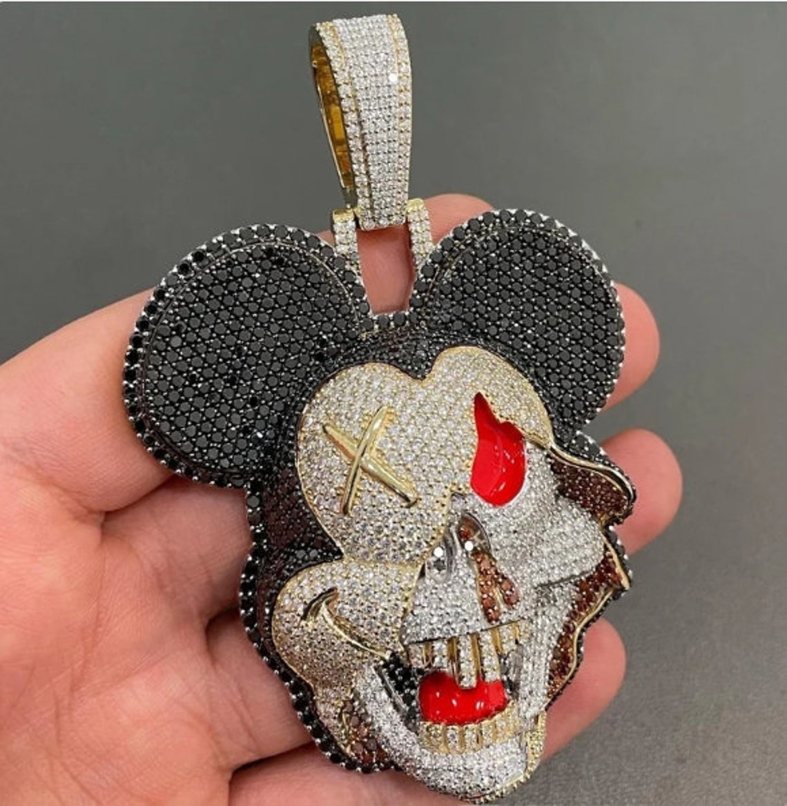 8.75 Ct Diamond Cartoon Pendant Iced Out Pendant Hip Hop Pendant Charm ...