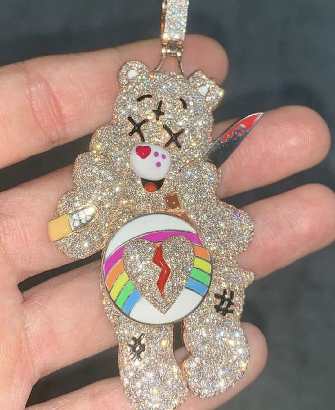 Moissanite Cartoon Pendant Iced Out Moissanite Pendant Hip Hop Pendant ...