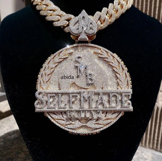 Moissanite Custom Handmade Big Charm Iced Out Letter Pendant Hip Hop ...