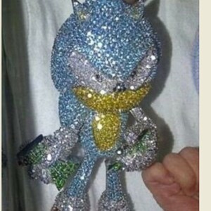 3.75 Ct Diamond Sonic Cartoon Pendant Iced Out Sonic Cartoon Pendant ...