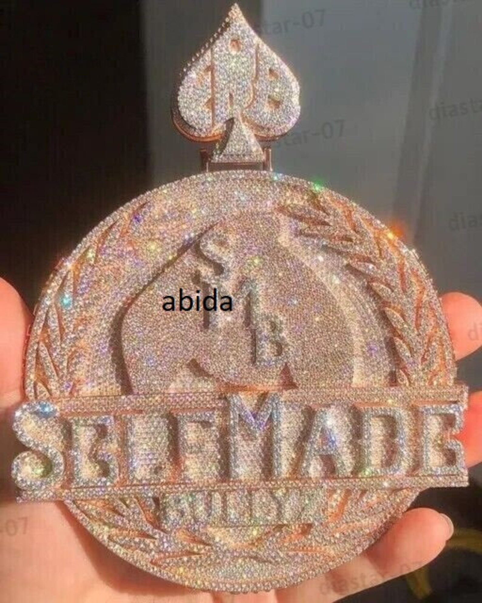 Moissanite Custom Handmade Big Charm Iced Out Letter Pendant Hip Hop ...