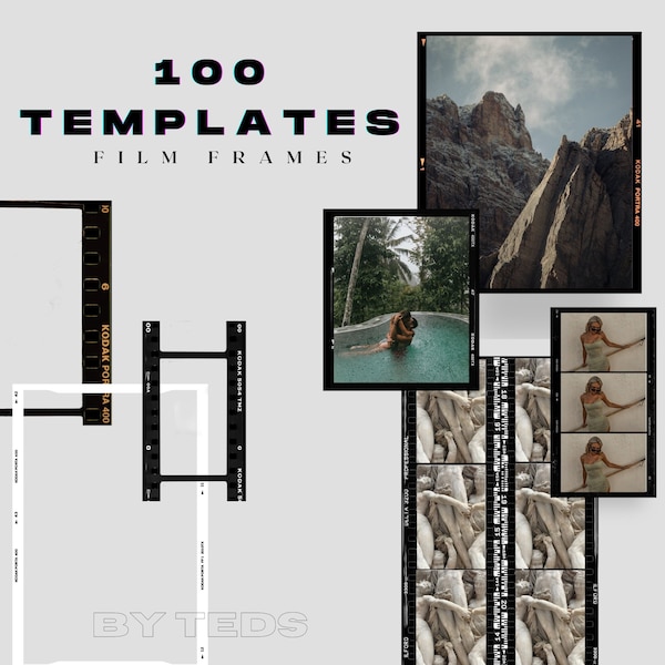 25 FILM BORDERS Instant Film Borders, Super 8mm, Film Negative Border ...