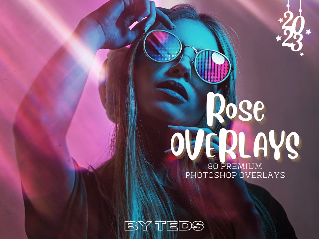 Rose Pink Photoshop Overlays: Blurred Lights, Sparkle & Glitter (JPG ...