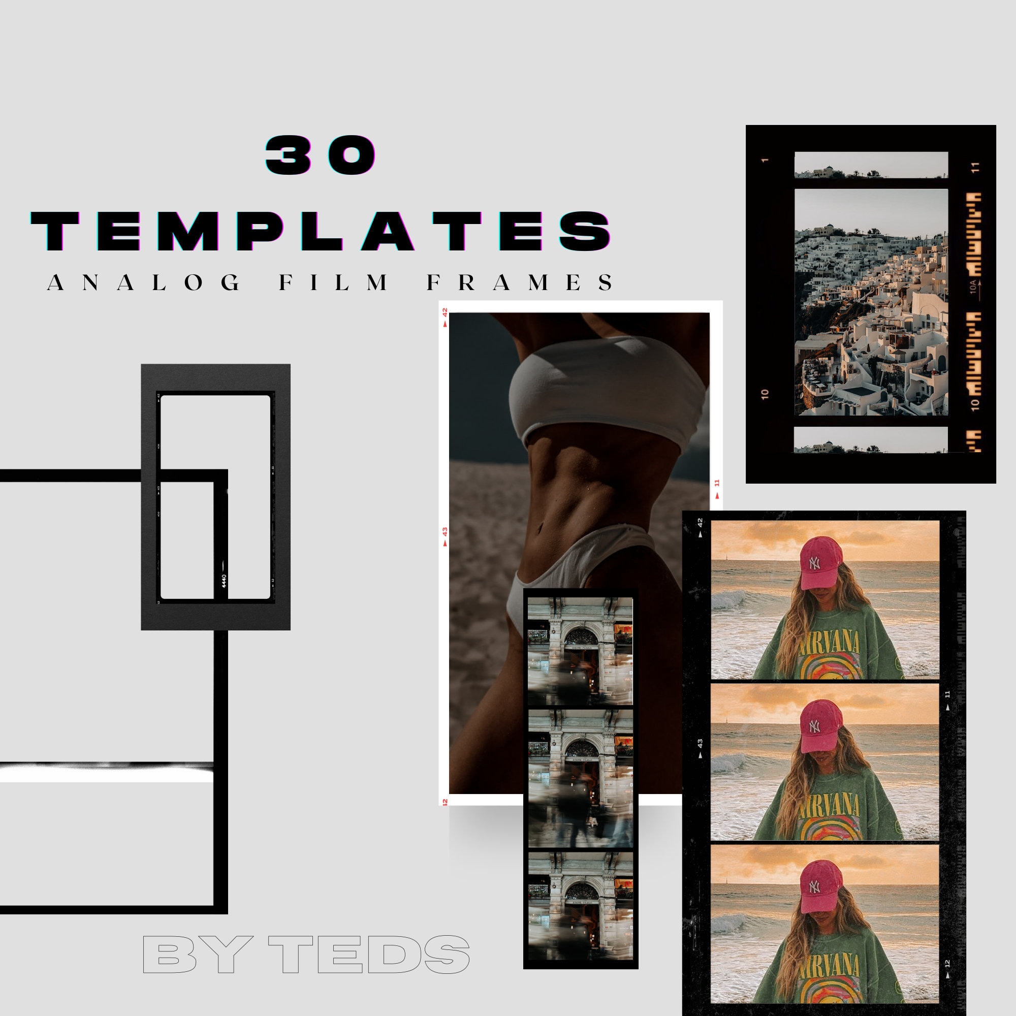 30+ FILM ANALOG Frames in PNG, Negative Film Frames Kit, Instant Film ...