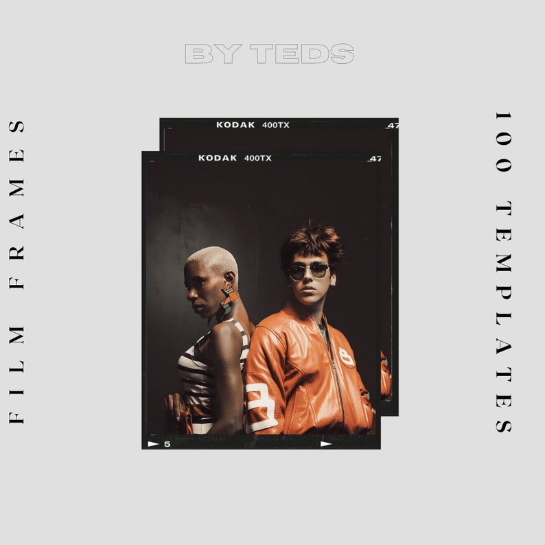 100 FILM FRAMES in PNG Negative Film Frames Kit Instant - Etsy