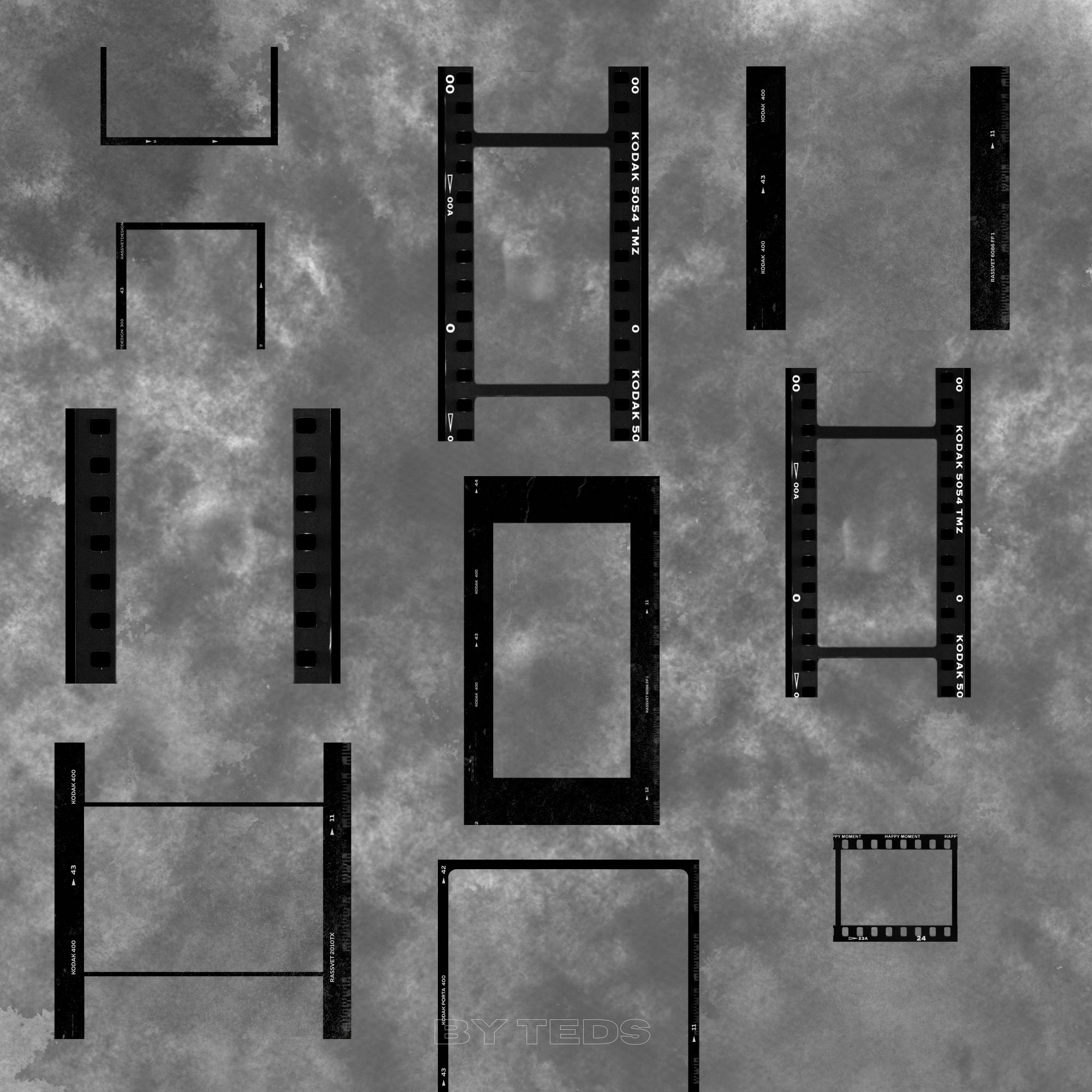 15 Instagram FILM FRAMES in PNG, Negative Film Frames Kit, Instant Film ...