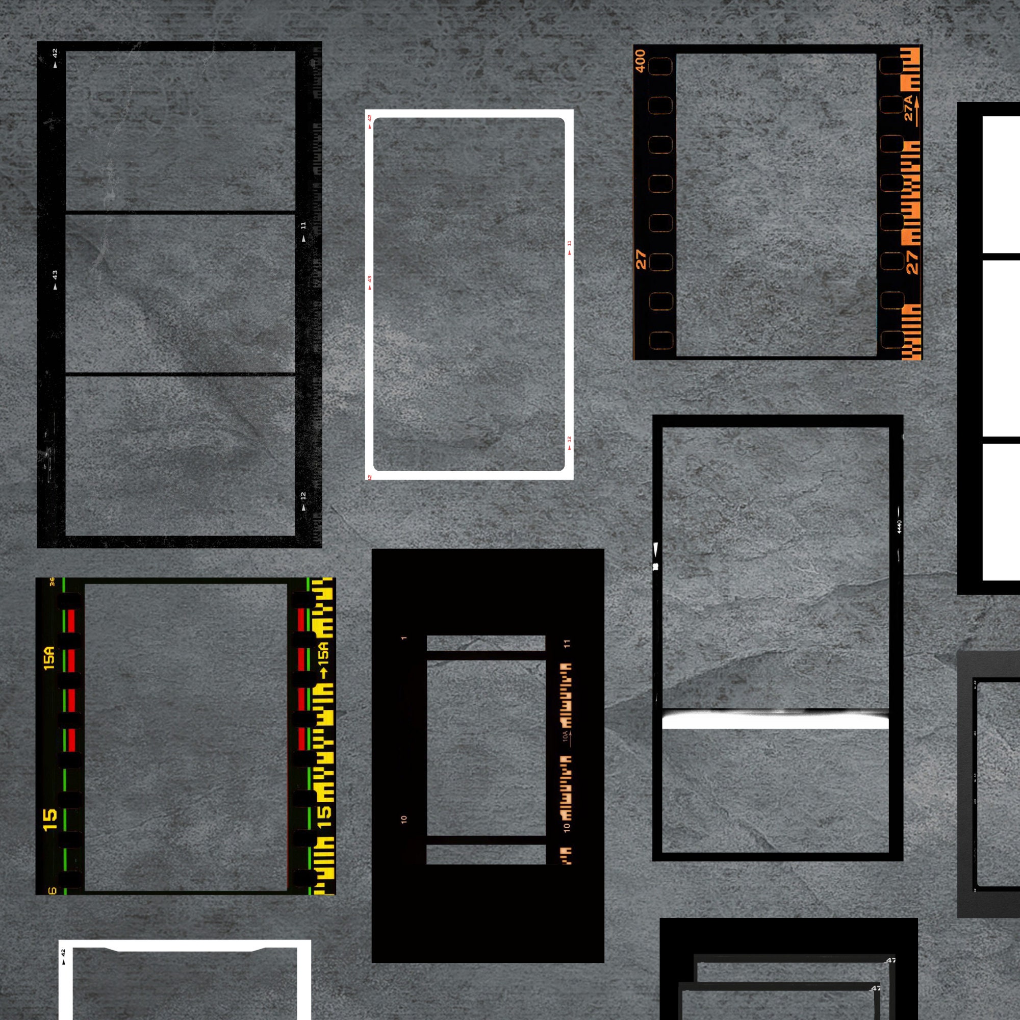 30+ FILM ANALOG Frames in PNG, Negative Film Frames Kit, Instant Film ...