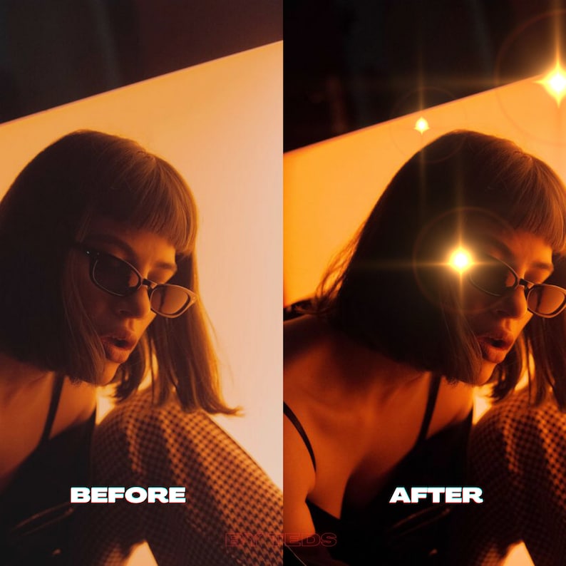 30+ Realistic Sun Flare Overlays: Transparent PNG, Canva, Photoshop - Etsy