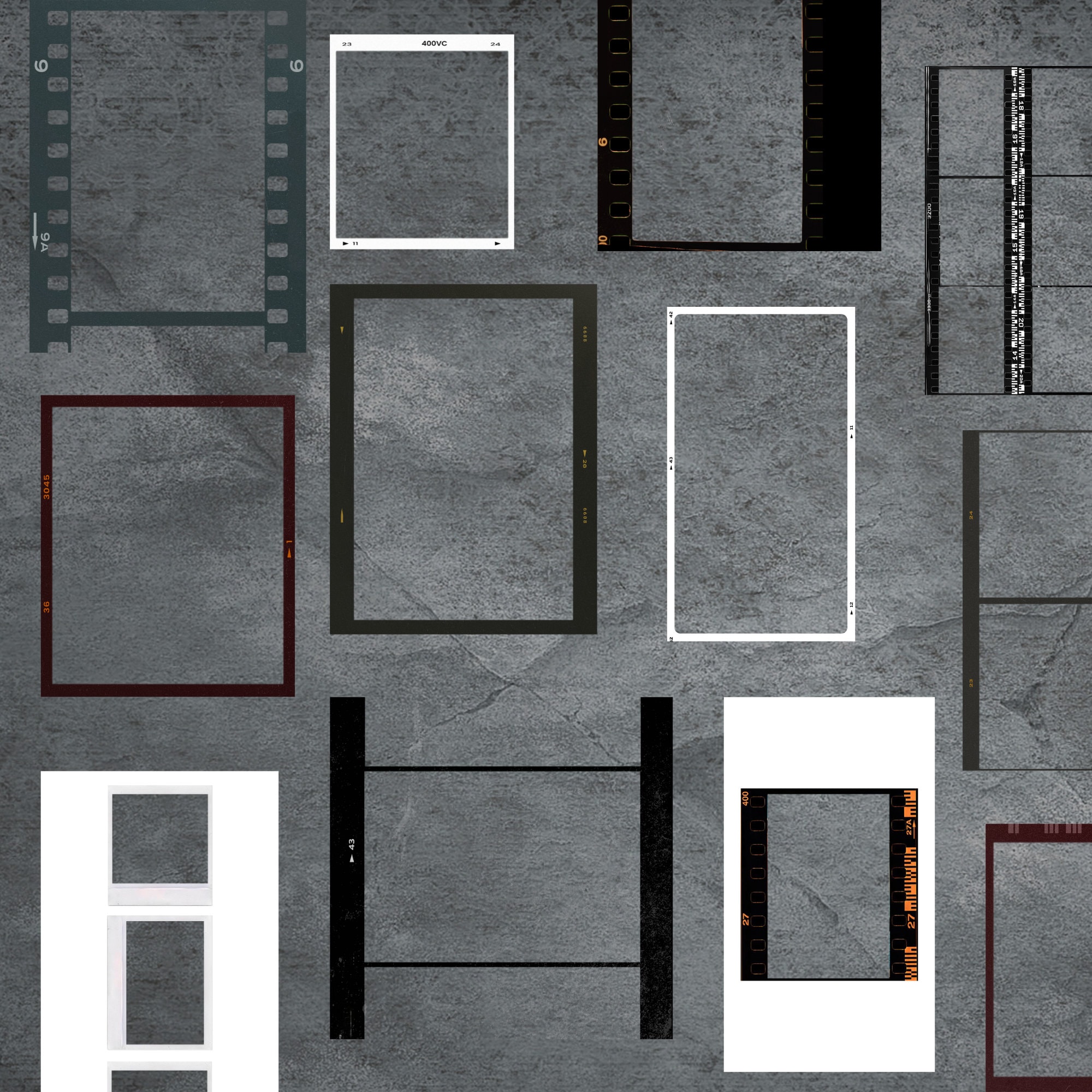 60+ FILM FRAMES in PNG, Analog Edition Frames Kit, Instant Film, Film ...