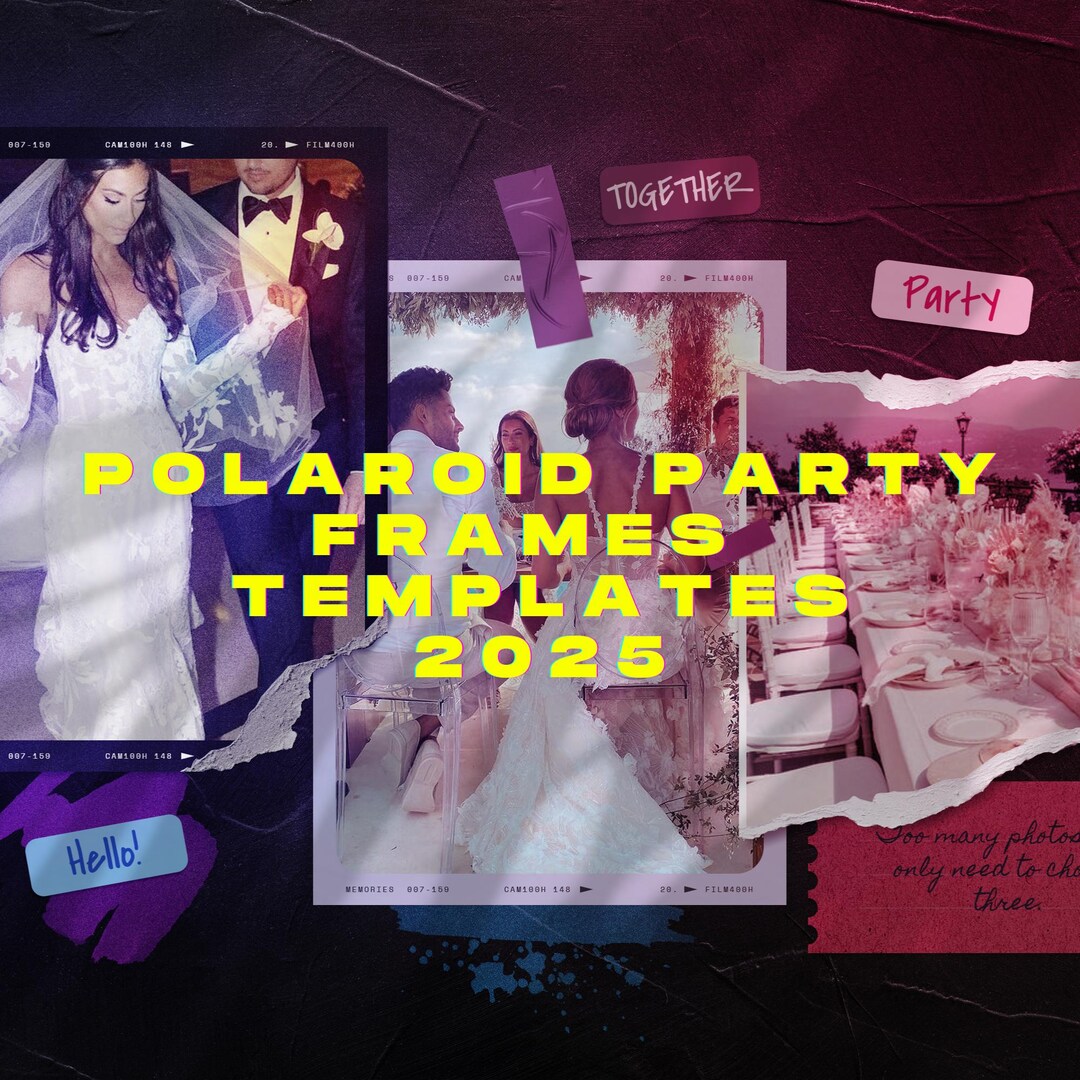 POLAROID PARTY – Film Frame Template – New Instant Film Mockup From ...