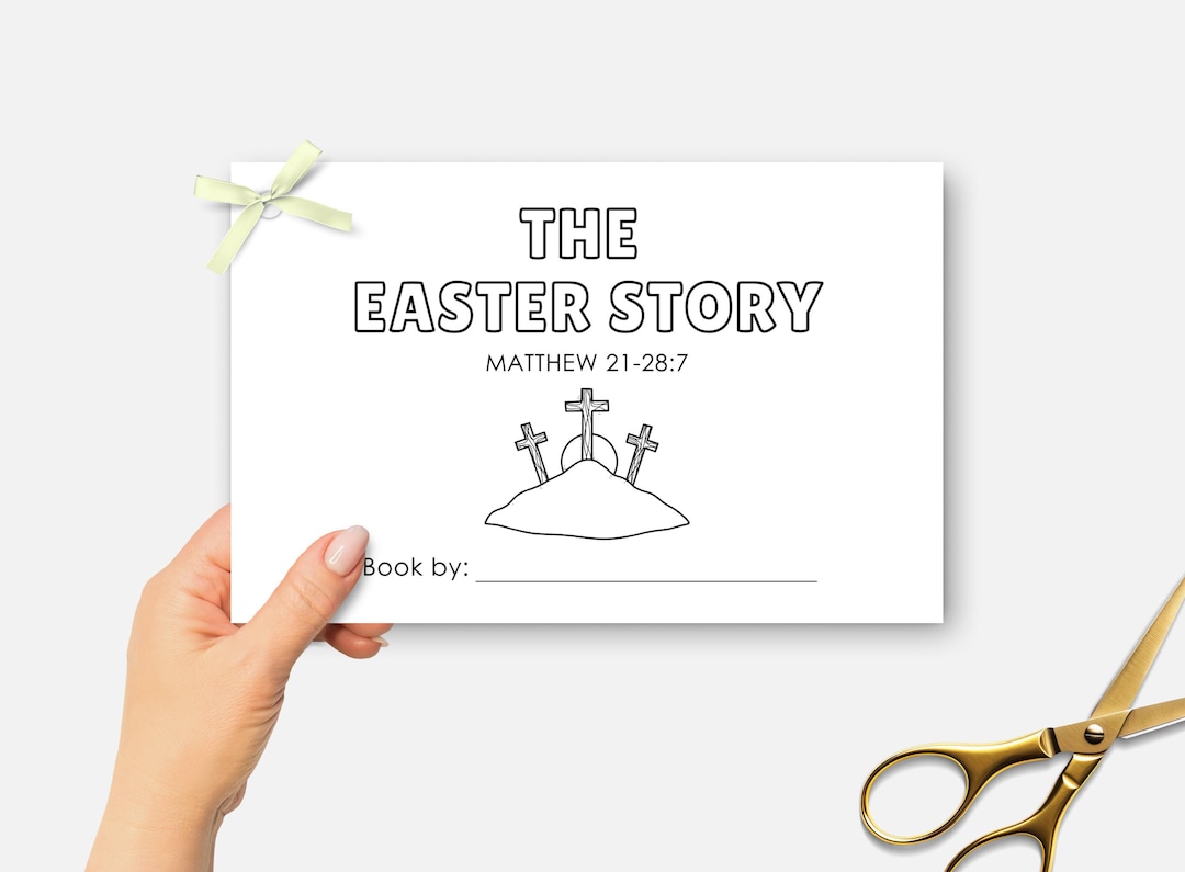 The Easter Story, Printable Mini Bible Book, Sunday School Craft, Holy ...