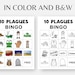 The Ten Plagues of Egypt, Moses Bible Story Bingo Cards, Printable ...
