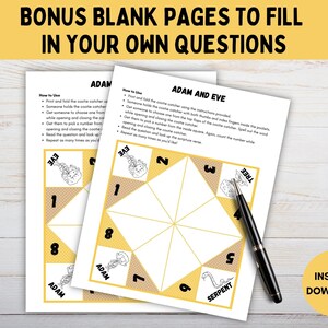 Adam and Eve, Sunday School Craft, Printable Bible Craft, Cootie ...