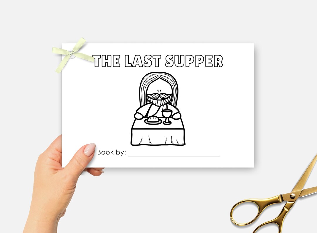 The Last Supper, Printable Mini Bible Book, Sunday School Craft, Easter ...
