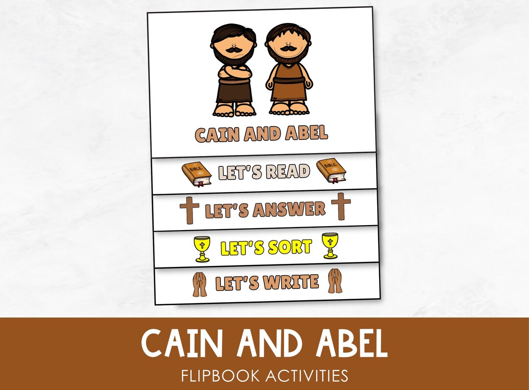Cain and Abel, Printable Bible Flipbook, Sunday School Craft, Kids ...