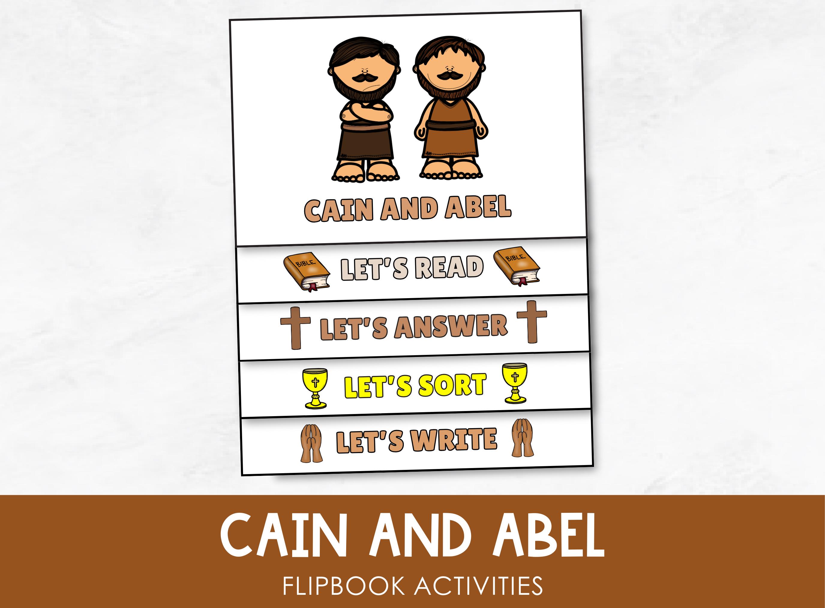 Cain and Abel, Printable Bible Flipbook, Sunday School Craft, Kids ...