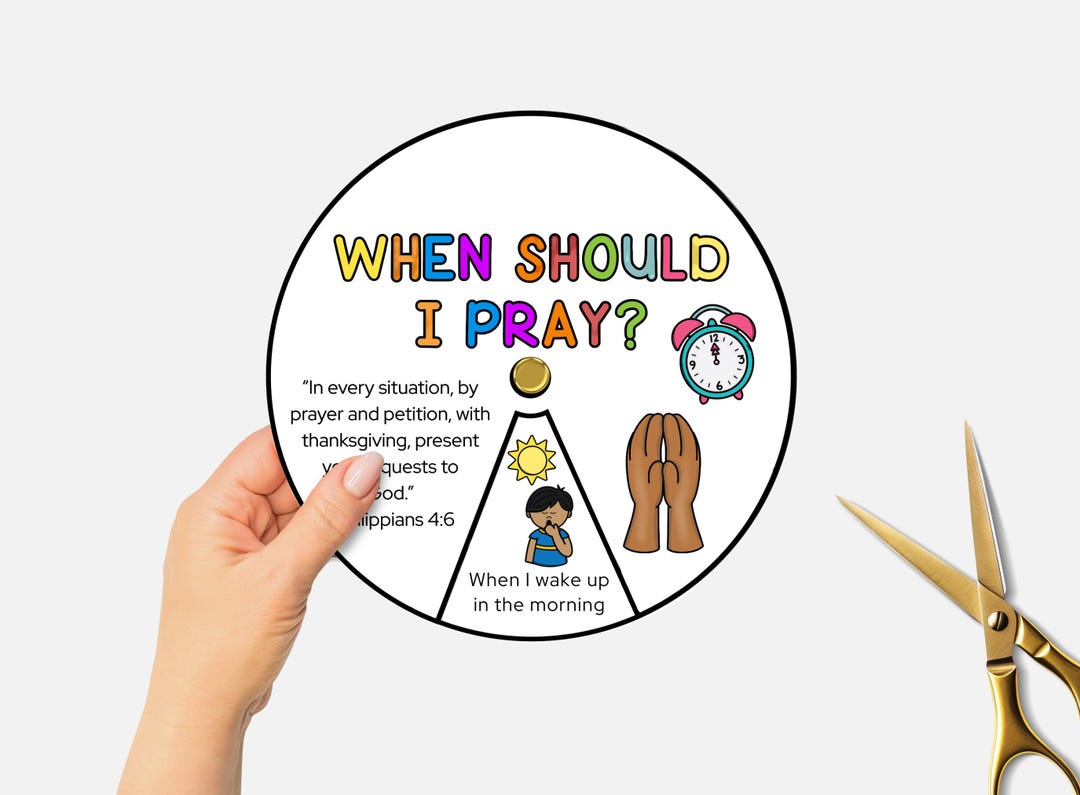 When Should I Pray, Printable Prayer Bible Lesson Coloring Wheel, Teach ...